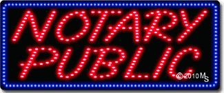 Notary Public Animated LED Sign | Financial LED Signs - The Sign Store